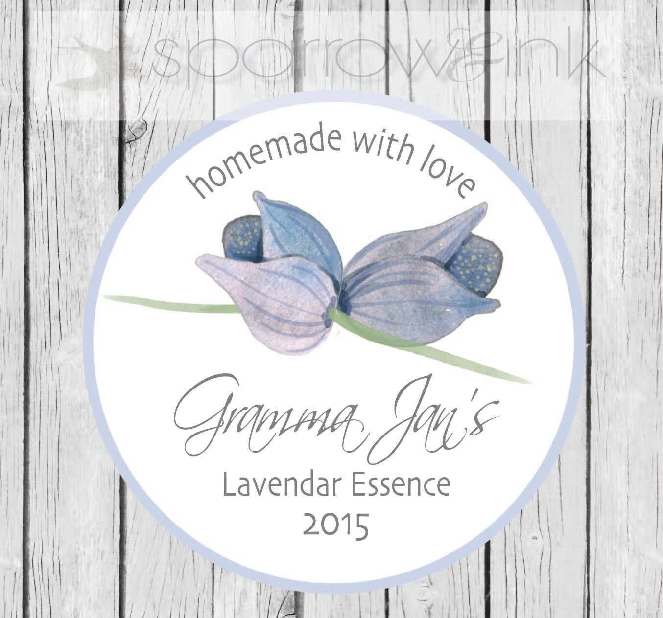 Personalized Vintage Mason Jar Stickers Watercolor Flowers - Etsy