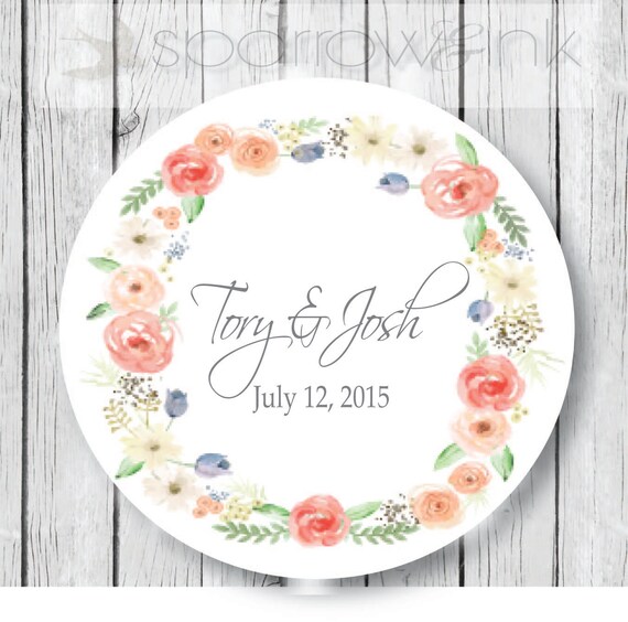 Personalized Wedding Mason Jar Mason jar sticker Antler | Etsy