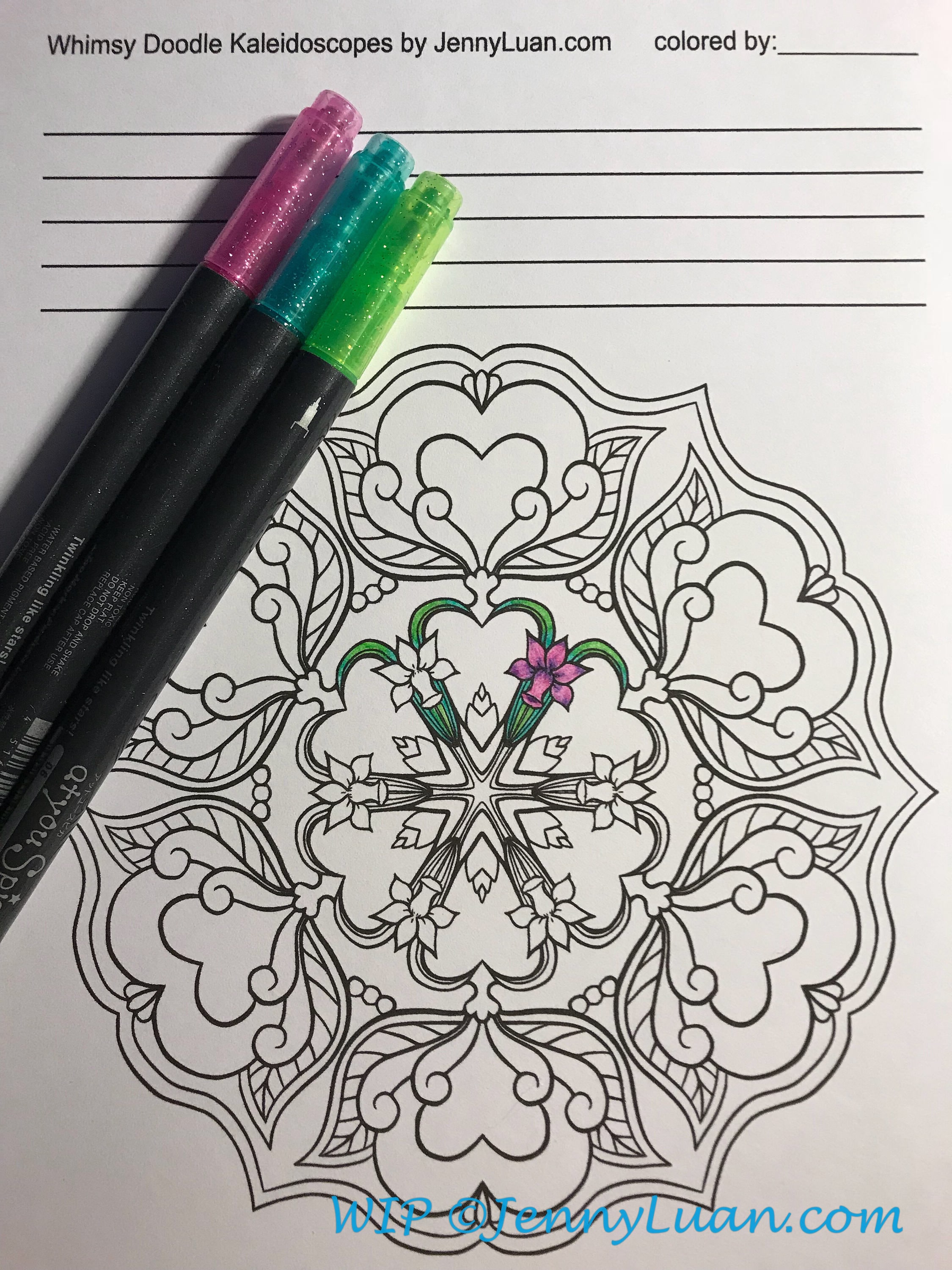 Digital Edition Whimsy Doodle Kaleidoscopes Travel Size - Etsy