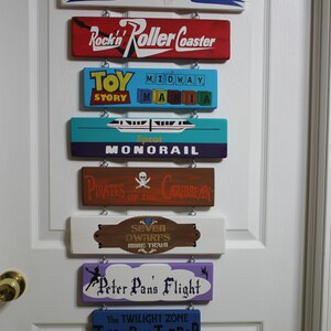 Hand Painted Disney Sign, Completely Custom to Your Favorite Rides and ...