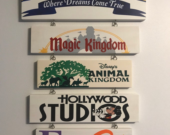 Hand Painted Walt Disney World Parks Sign, Customize With Your Favorite ...