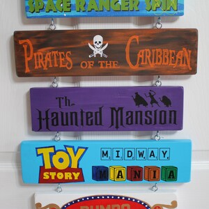 Hand Painted Disney Sign, Completely Custom to Your Favorite Rides and ...