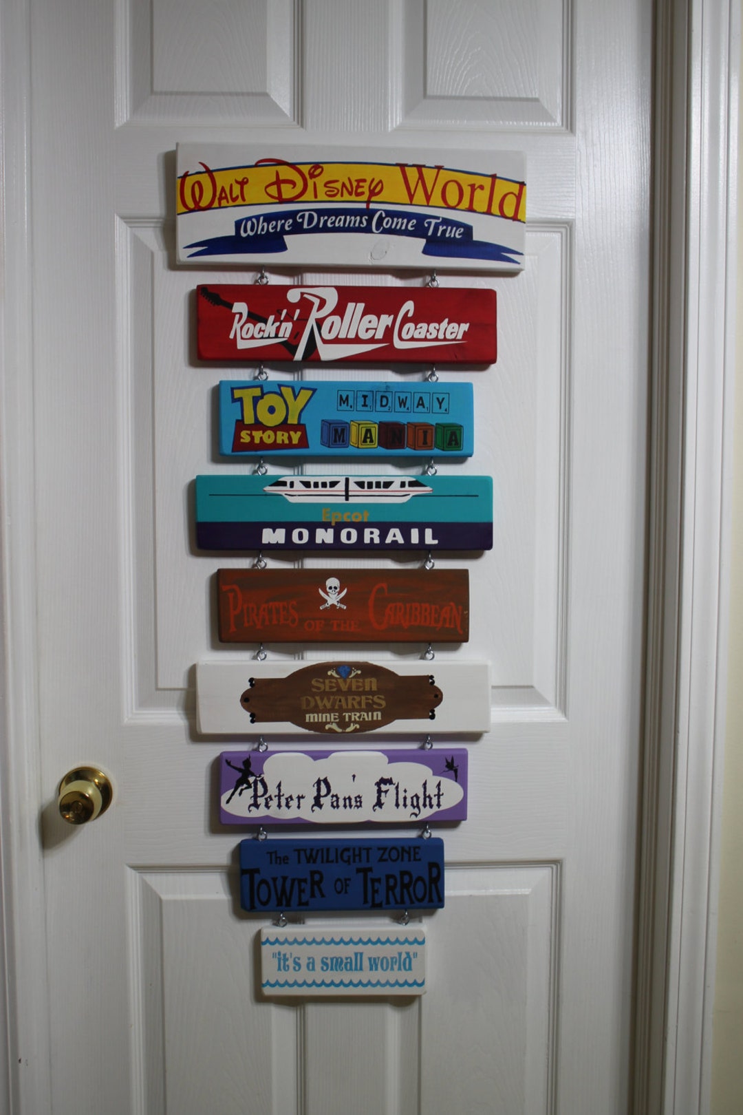 Hand Painted Disney Sign, Completely Custom to Your Favorite Rides and ...