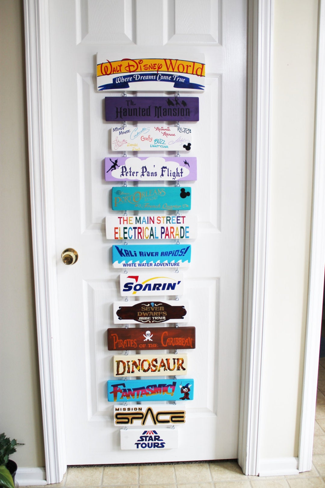 Hand Painted Disney Sign, Completely Custom to Your Favorite Rides and ...