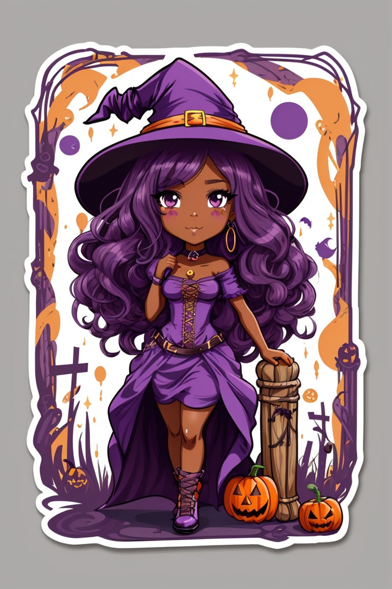 Halloween Stickers Cute Multicultural - Etsy