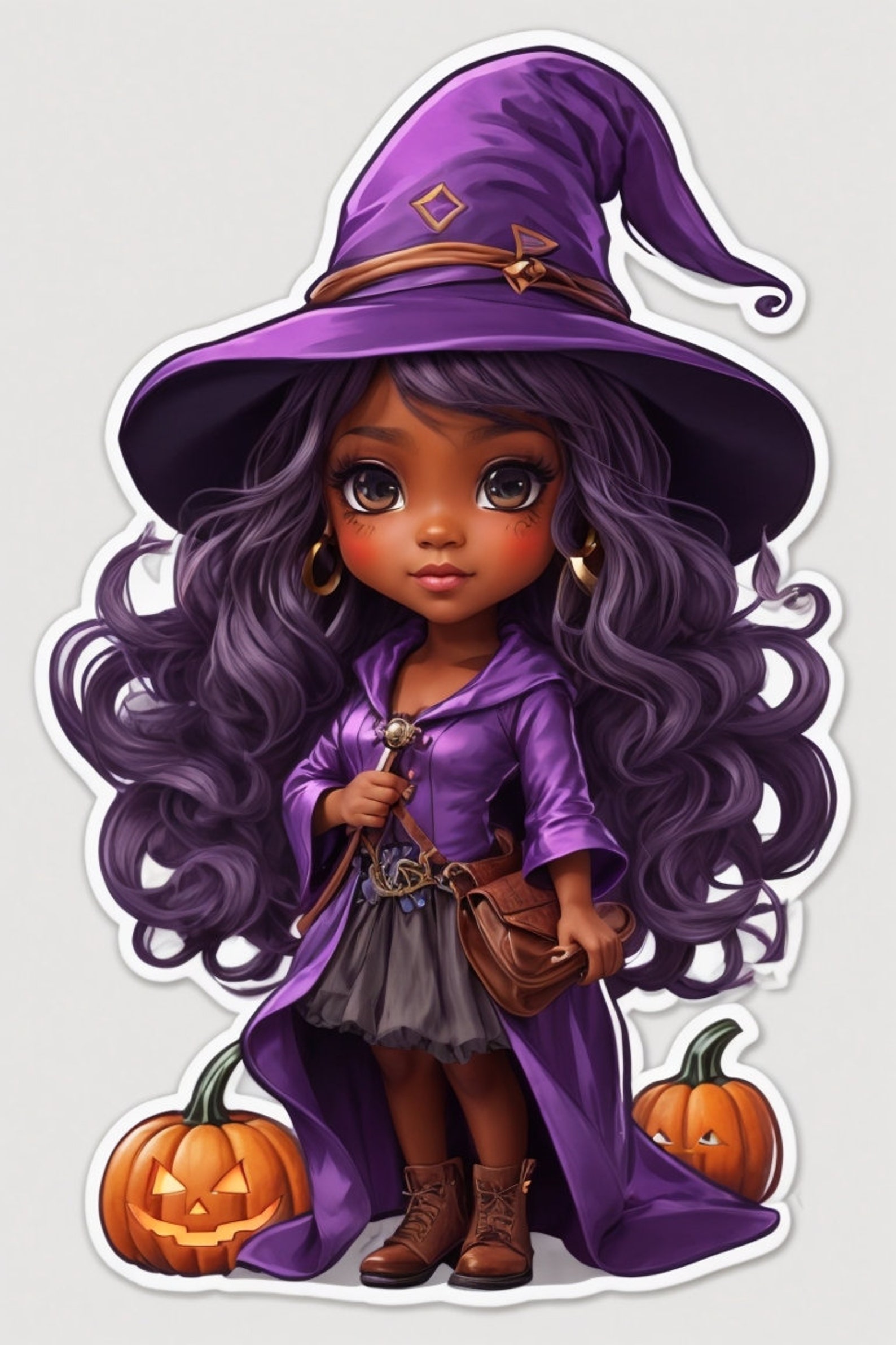 Halloween Stickers Cute Multicultural - Etsy