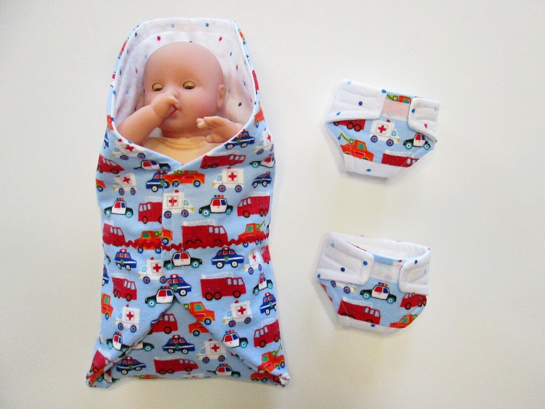 Snuggle Wrap Blanket and Two Diapers for 10.5 13 Inch Tall Boy and Girl Baby Dolls - Etsy