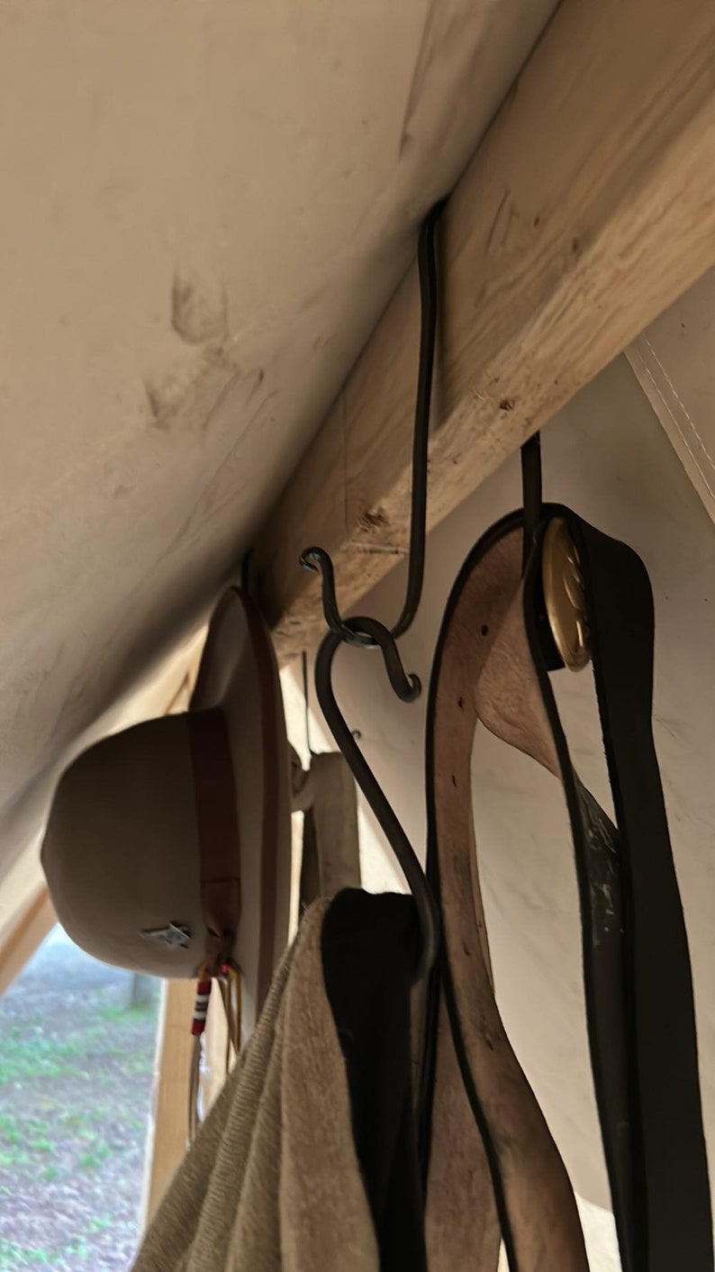 Double Ridge Pole Hook, Living History, Re-enactment, Civil War, Colonial, Revolutionary War ...