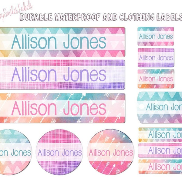 Chevron Labels - Etsy