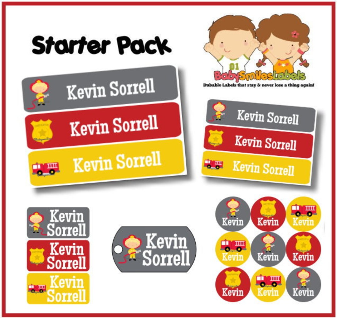 Starter Label Pack - Personalized Waterproof Labels Shoe Labels ...