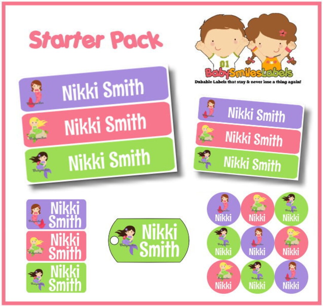 Starter Label Pack - Personalized Waterproof Labels Shoe Labels ...