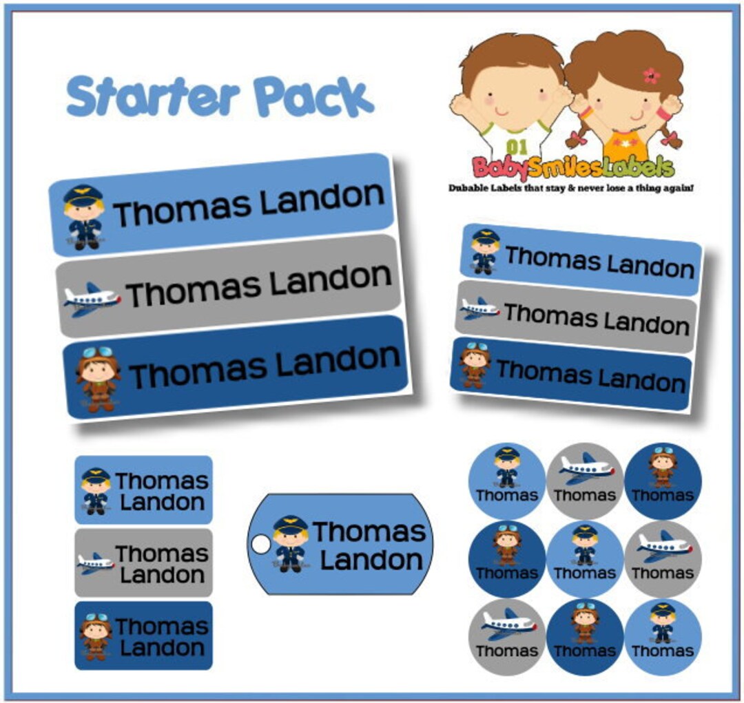 Starter Label Pack - Personalized Waterproof Labels Shoe Labels ...