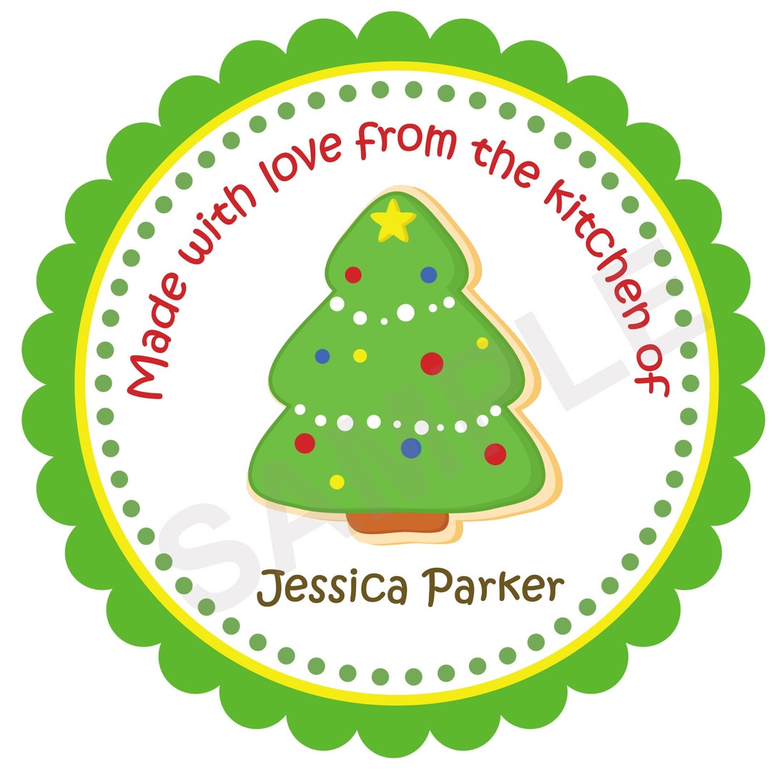 Christmas Cookies Stickers Christmas Stickers Christmas Gift Stckers ...