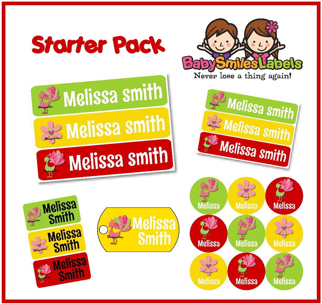 Starter Label Pack Personalized Waterproof Labels Shoe - Etsy