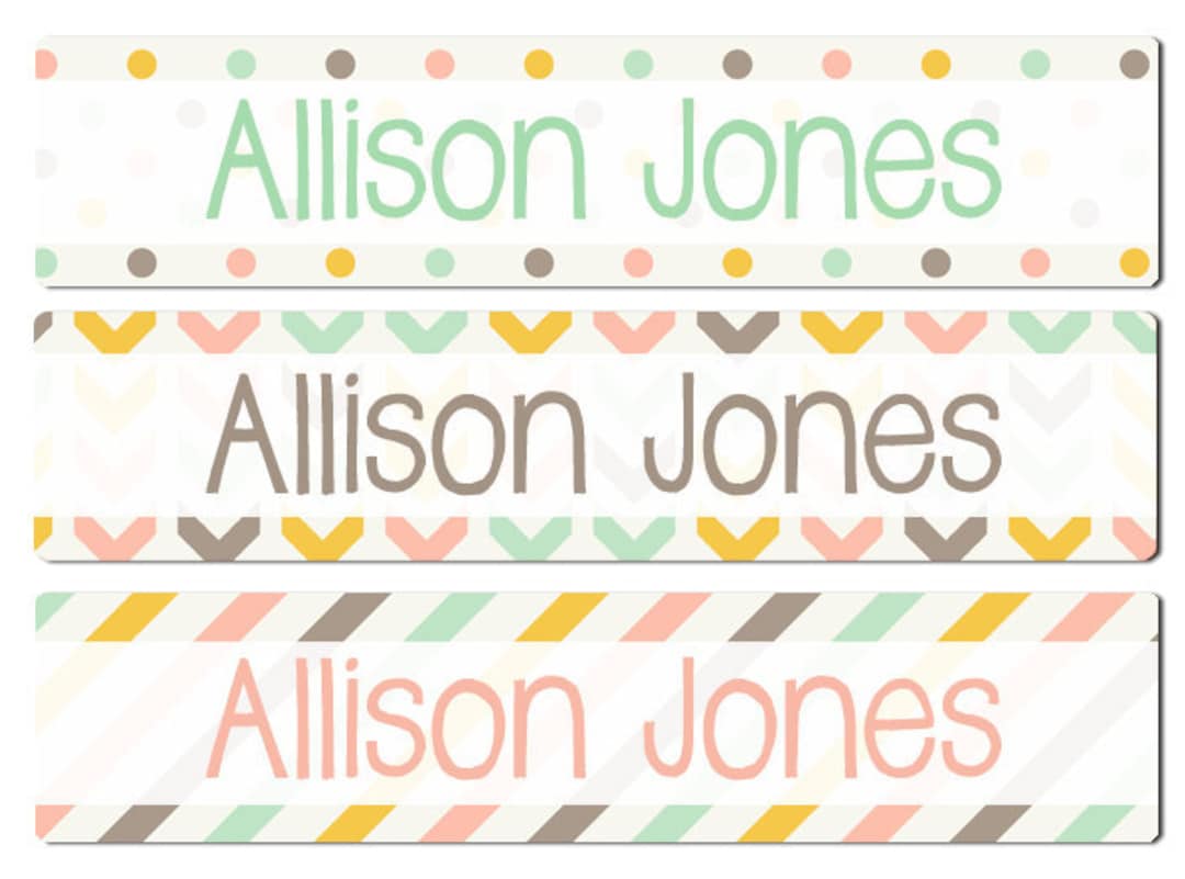 Waterproof Name Labels Dishwasher Safe Daycare Name Labels School Name ...
