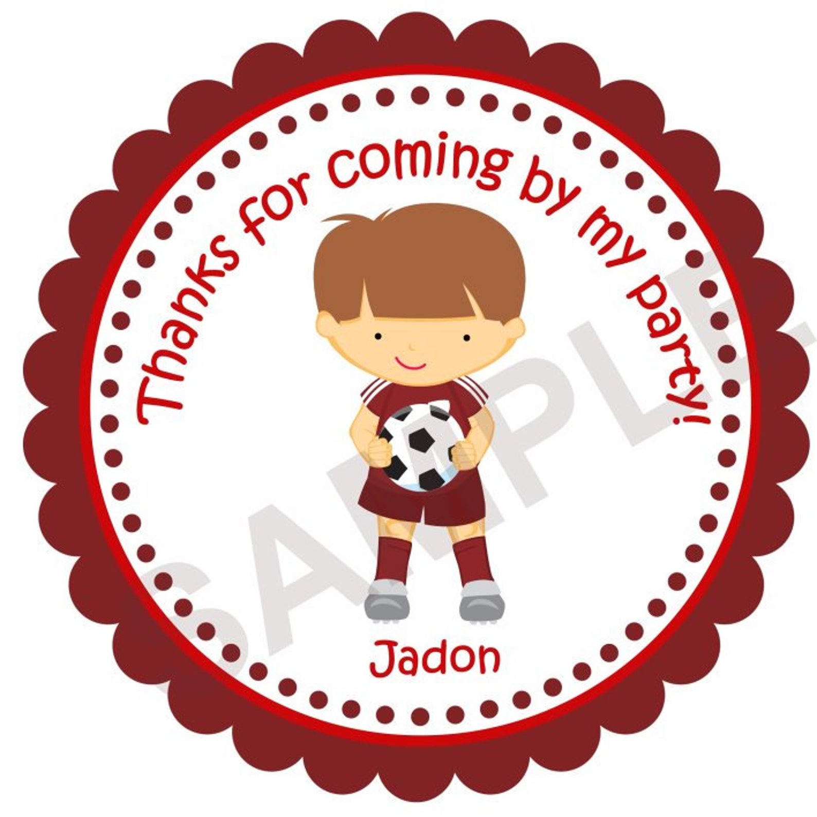 Soccer Party Stickers Personalized Birthday Stickers Party Favor ...