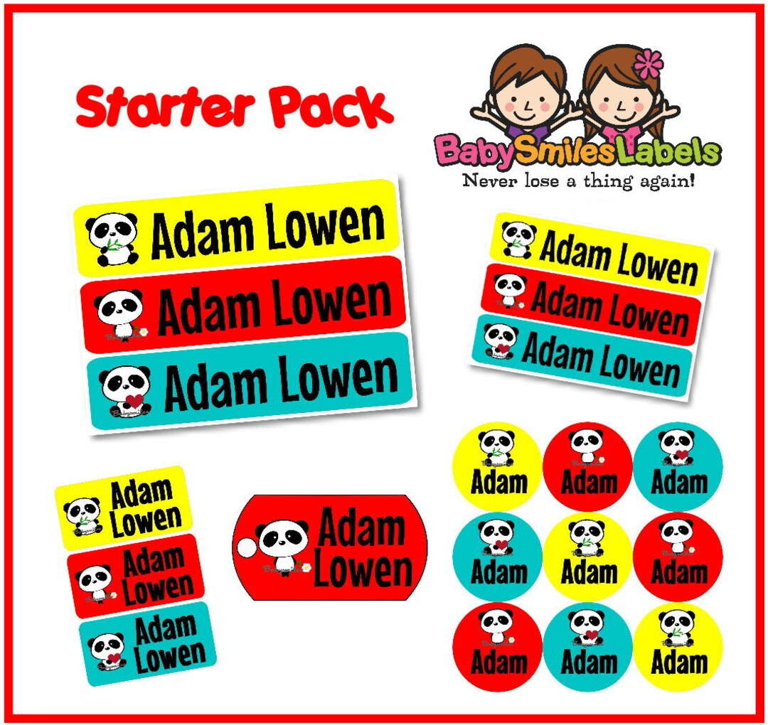 Starter Label Pack - Personalized Waterproof Labels Shoe Labels ...