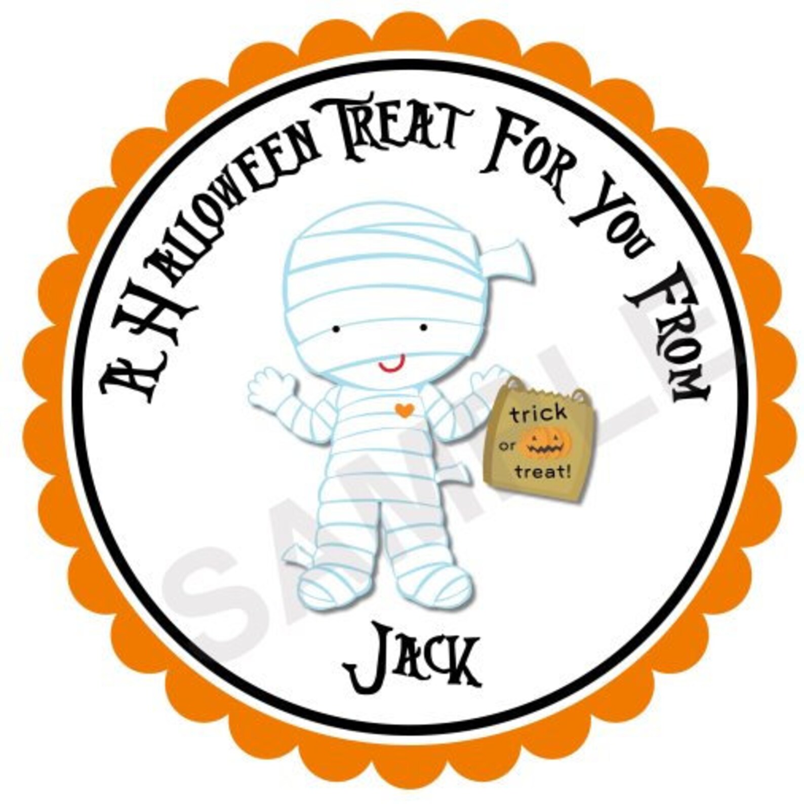 Halloween Mummy Stickers Halloween Stickers Personalized - Etsy UK