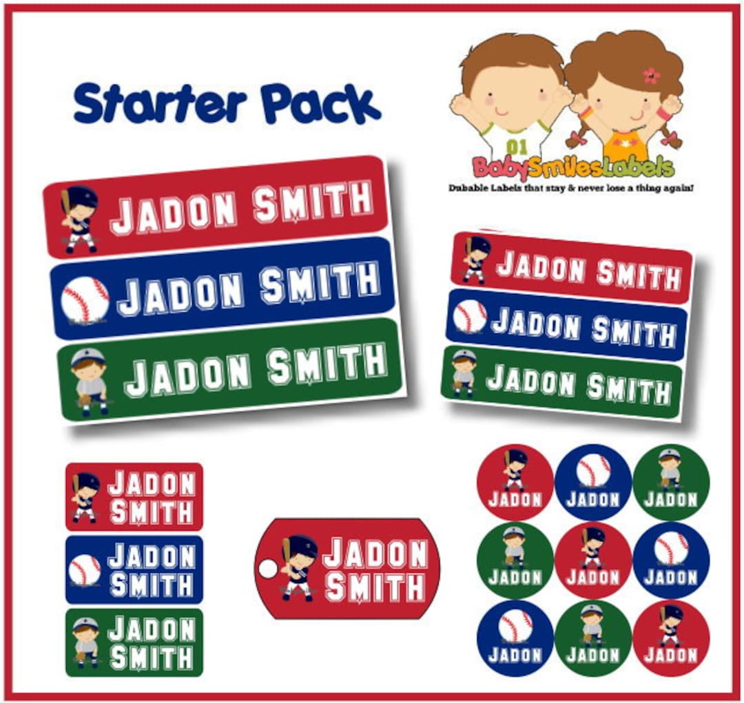 Starter Label Pack - Personalized Waterproof Labels Shoe Labels ...