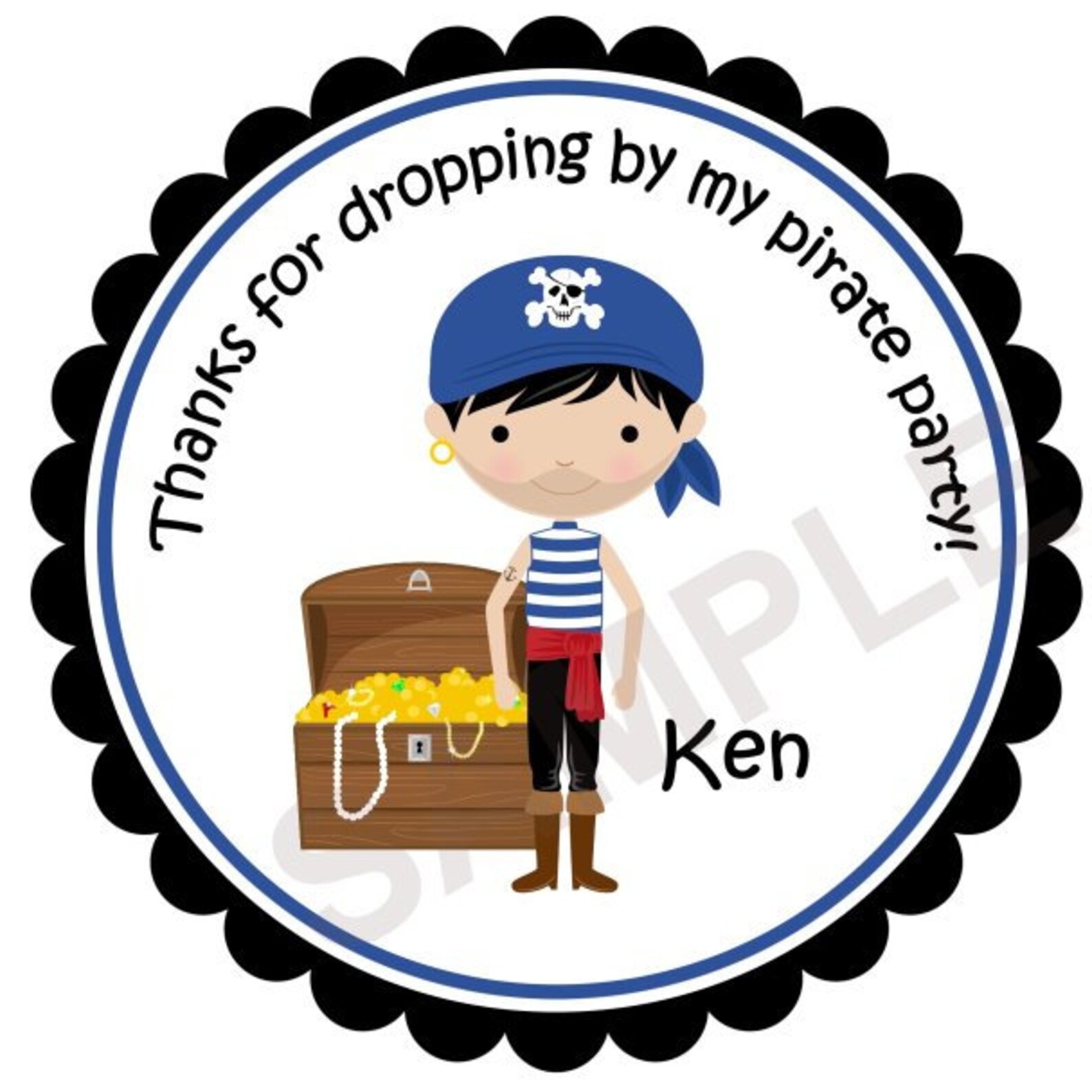 Pirate Ship Stickers Pirate Birthday Stickers Pirate Party Favor ...