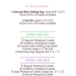 Girl Name Labels Waterproof Labels Daycare Labels Clothing Labels ...