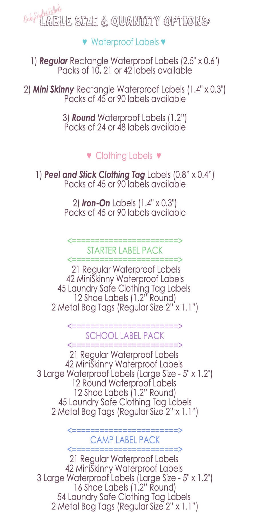 Girl Name Labels, Waterproof Labels, Daycare Labels, Clothing Labels ...