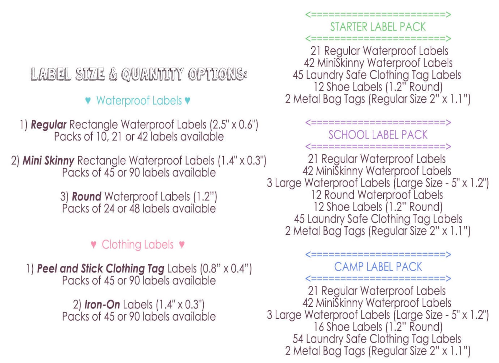 Waterproof Name Labels School Name Labels Girl Labels Clothing | Etsy