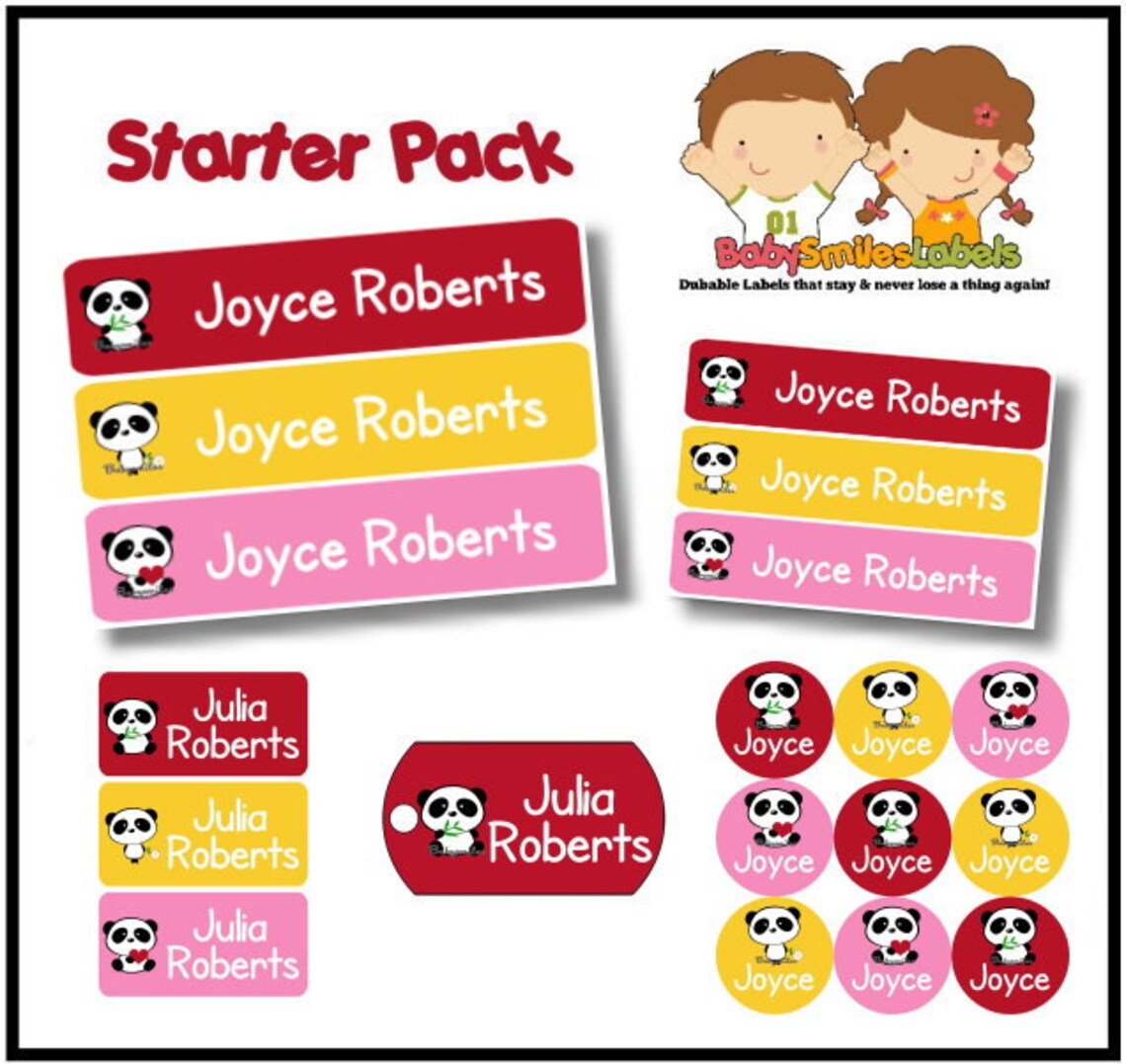 Starter Label Pack Personalized Waterproof Labels Shoe | Etsy