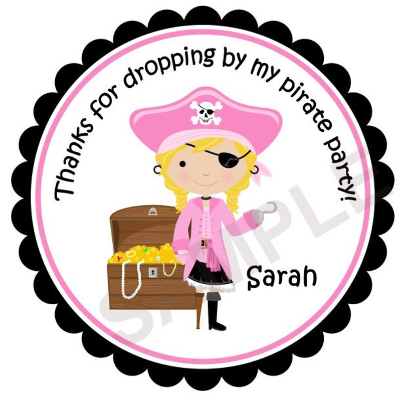 Pirate Ship Stickers Pirate Birthday Stickers Pirate Party Favor ...