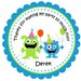Monster Birthday Stickers Monster Stickers Personalized Birthday ...