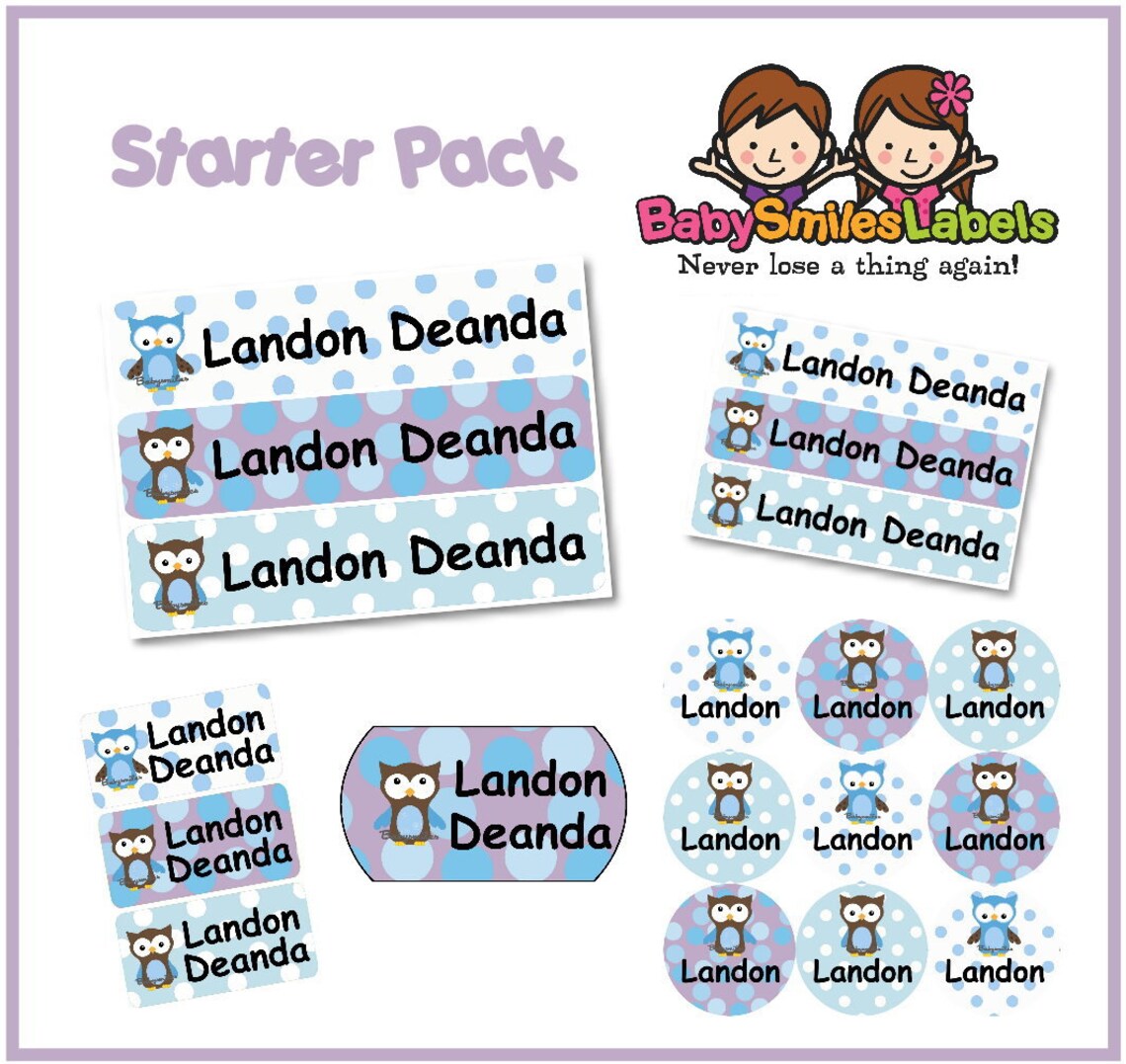 Starter Label Pack - Personalized Waterproof Labels Shoe Labels ...