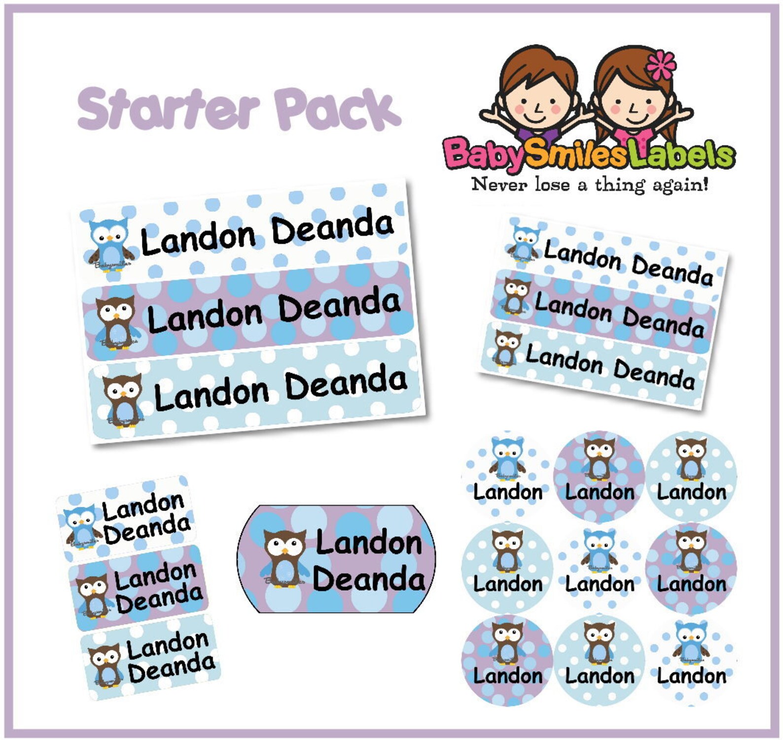 Starter Label Pack - Personalized Waterproof Labels Shoe Labels ...