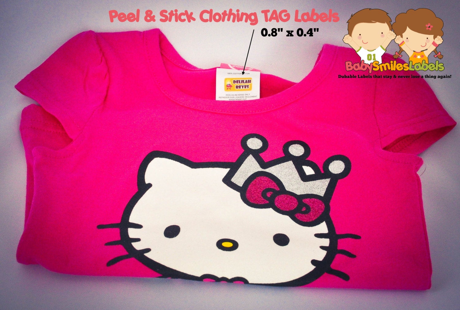 CLOTHING TAG Labels Clothing Label Laundry Safe Peel and Stick | Etsy