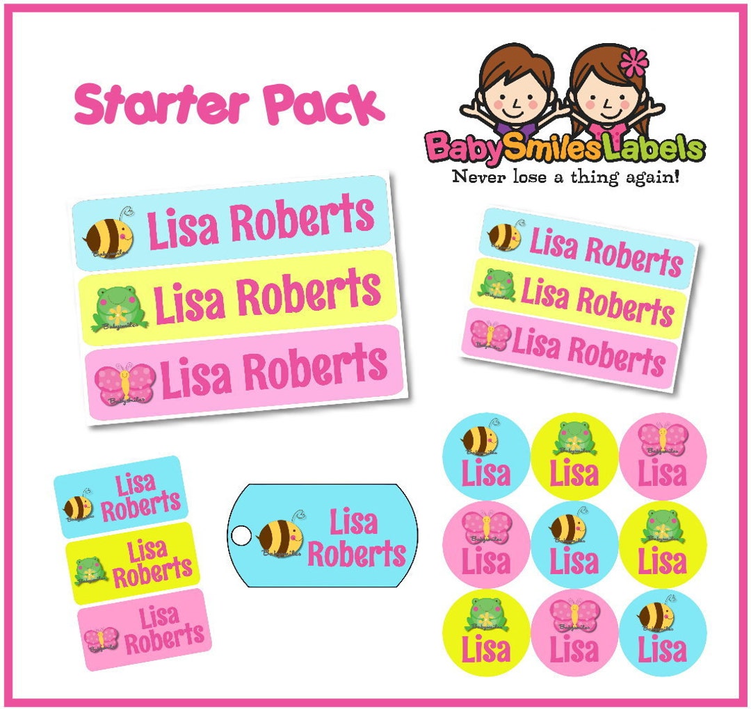 Starter Label Pack - Personalized Waterproof Labels Shoe Labels ...