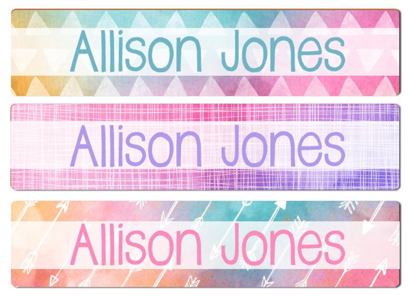Girl Name Labels Waterproof Labels Daycare Labels Clothing - Etsy