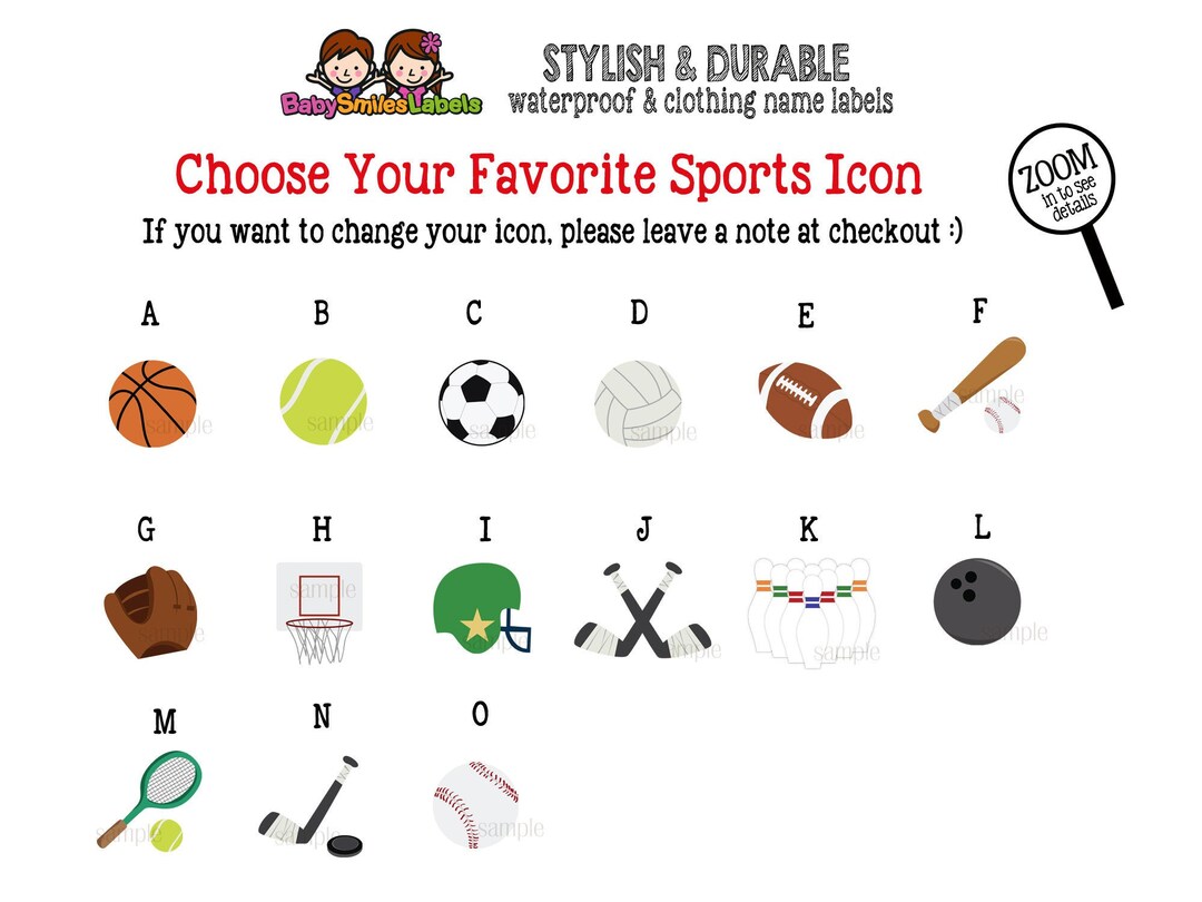 Sports Waterproof Name Labels Daycare Name Labels Baby Bottle Labels ...