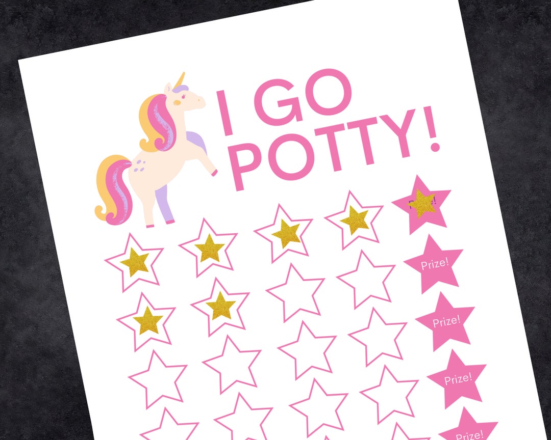 Unicorn Potty Training Chart | Potty Chart | Potty Training Chart for ...