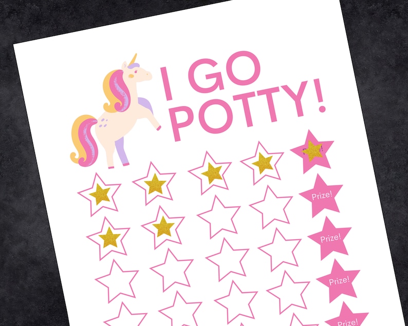 Unicorn Potty Training Chart | Potty Chart | Potty Training Chart for ...
