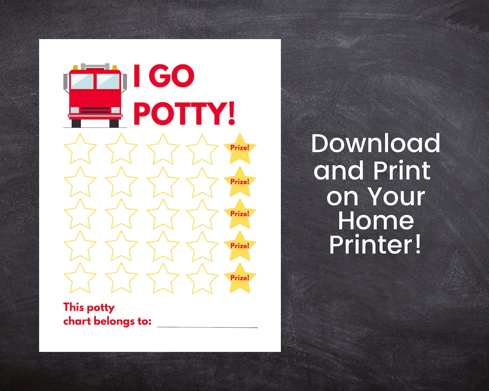 Potty Training Chart | Potty Sticker Chart | Potty Training Printable ...