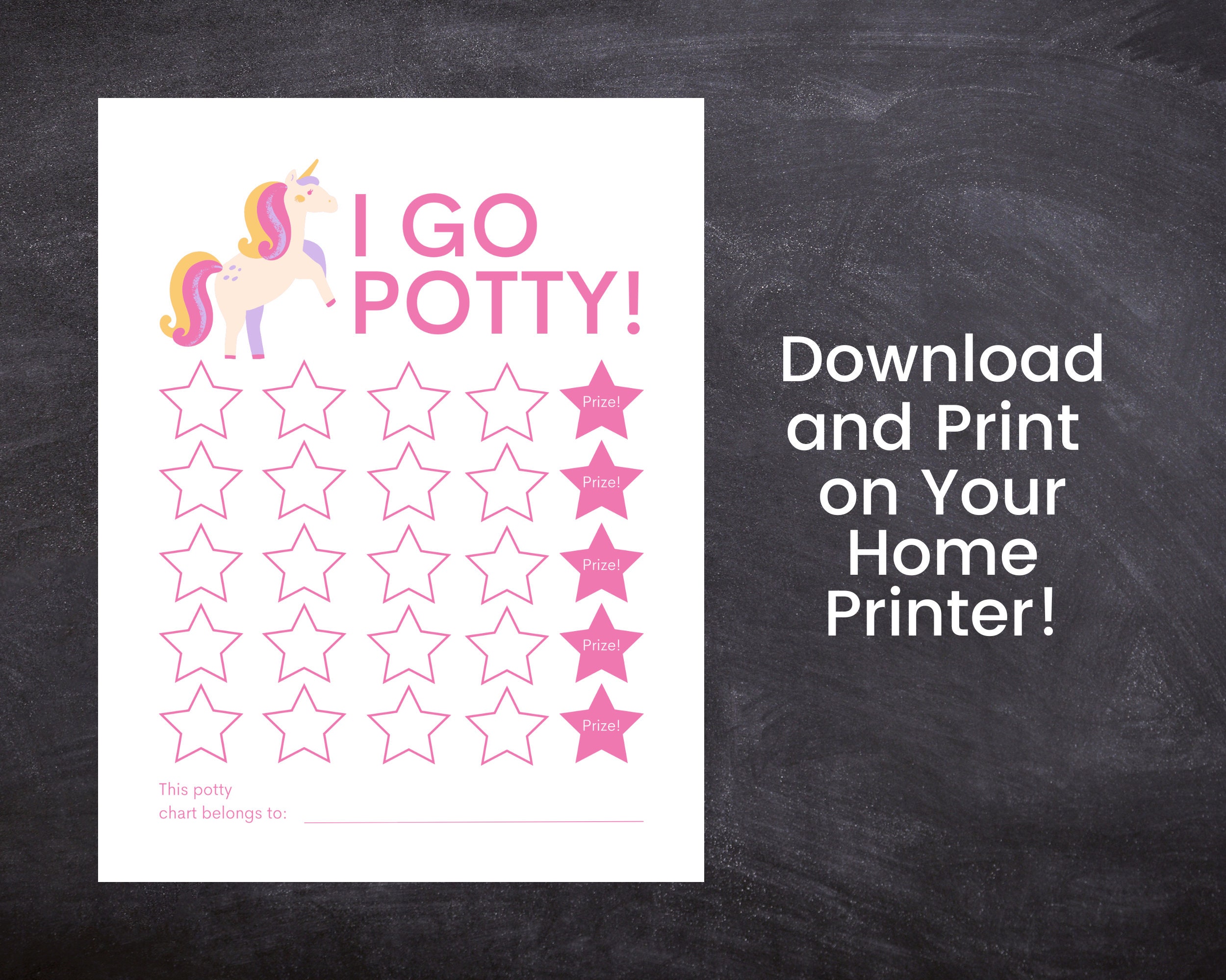 Potty Training Chart Printable, Potty Training Sticker Chart, Potty ...