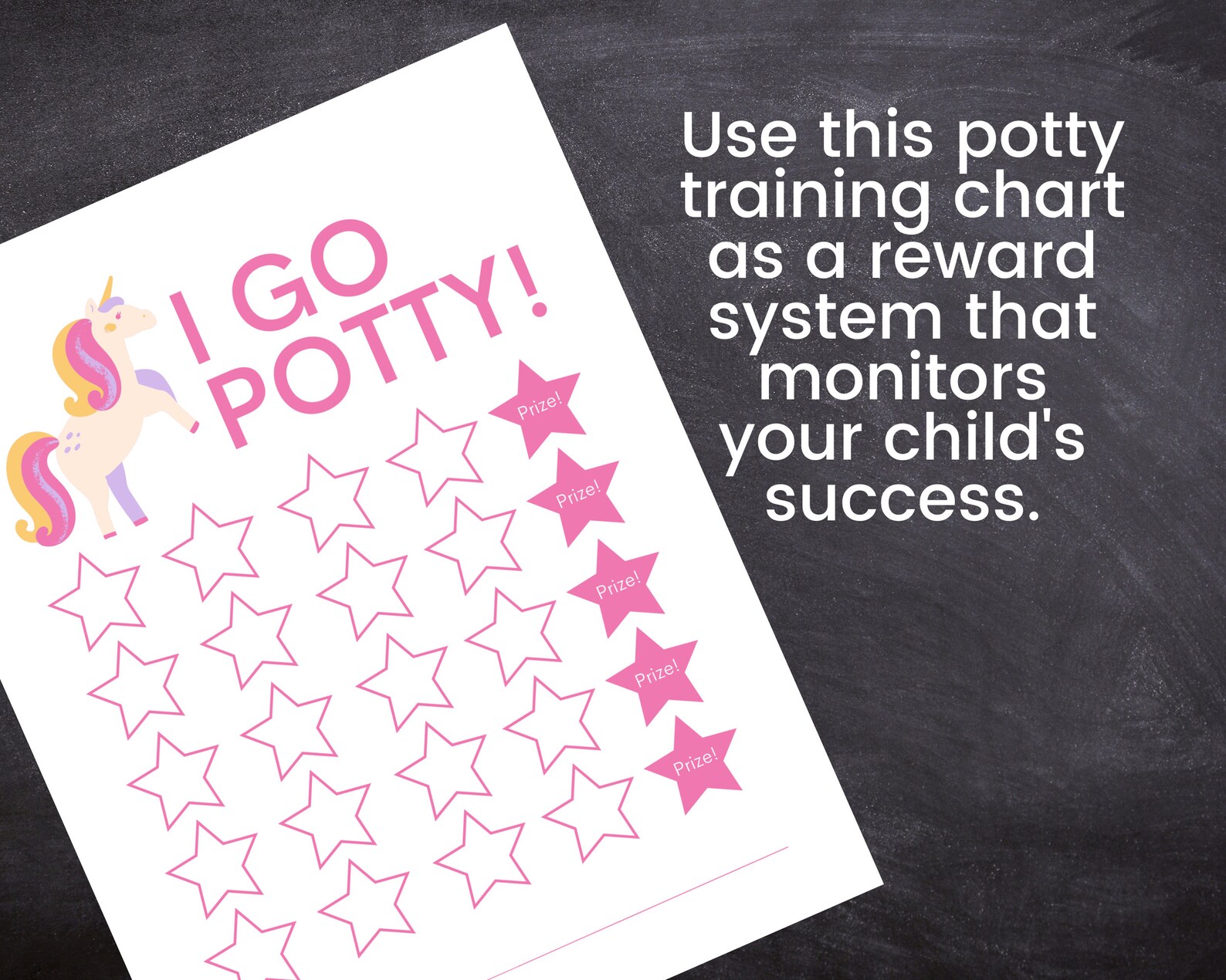 Unicorn Potty Training Chart Potty Chart Potty Training Chart for Girls ...