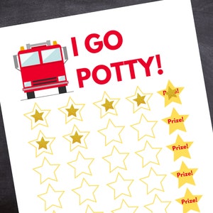 Potty Training Chart | Potty Sticker Chart | Potty Training Printable ...