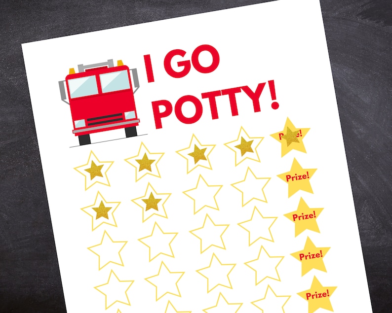 Potty Training Chart | Potty Sticker Chart | Potty Training Printable ...