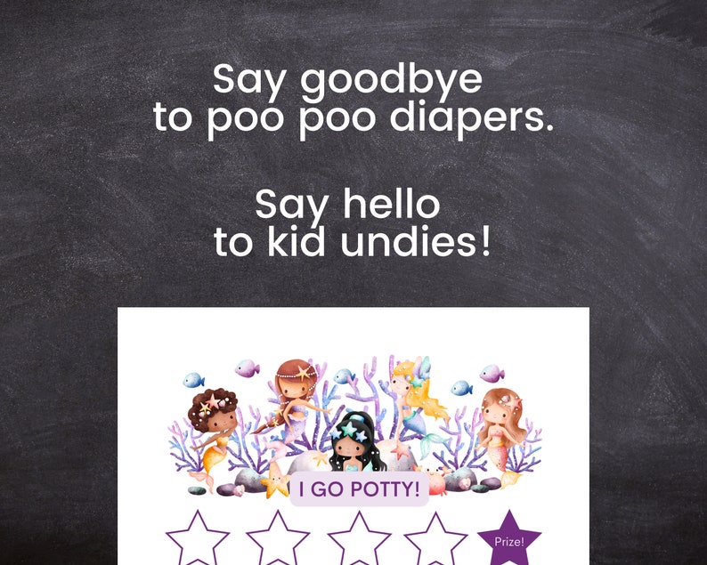 Mermaid Potty Training Chart for Toddlers - A Fun Journey to Big Kid ...