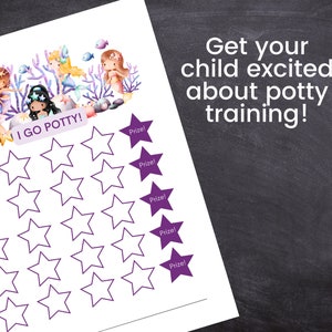 Mermaid Potty Training Chart for Toddlers - A Fun Journey to Big Kid ...