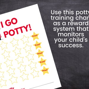 Potty Training Chart | Potty Sticker Chart | Potty Training Printable ...