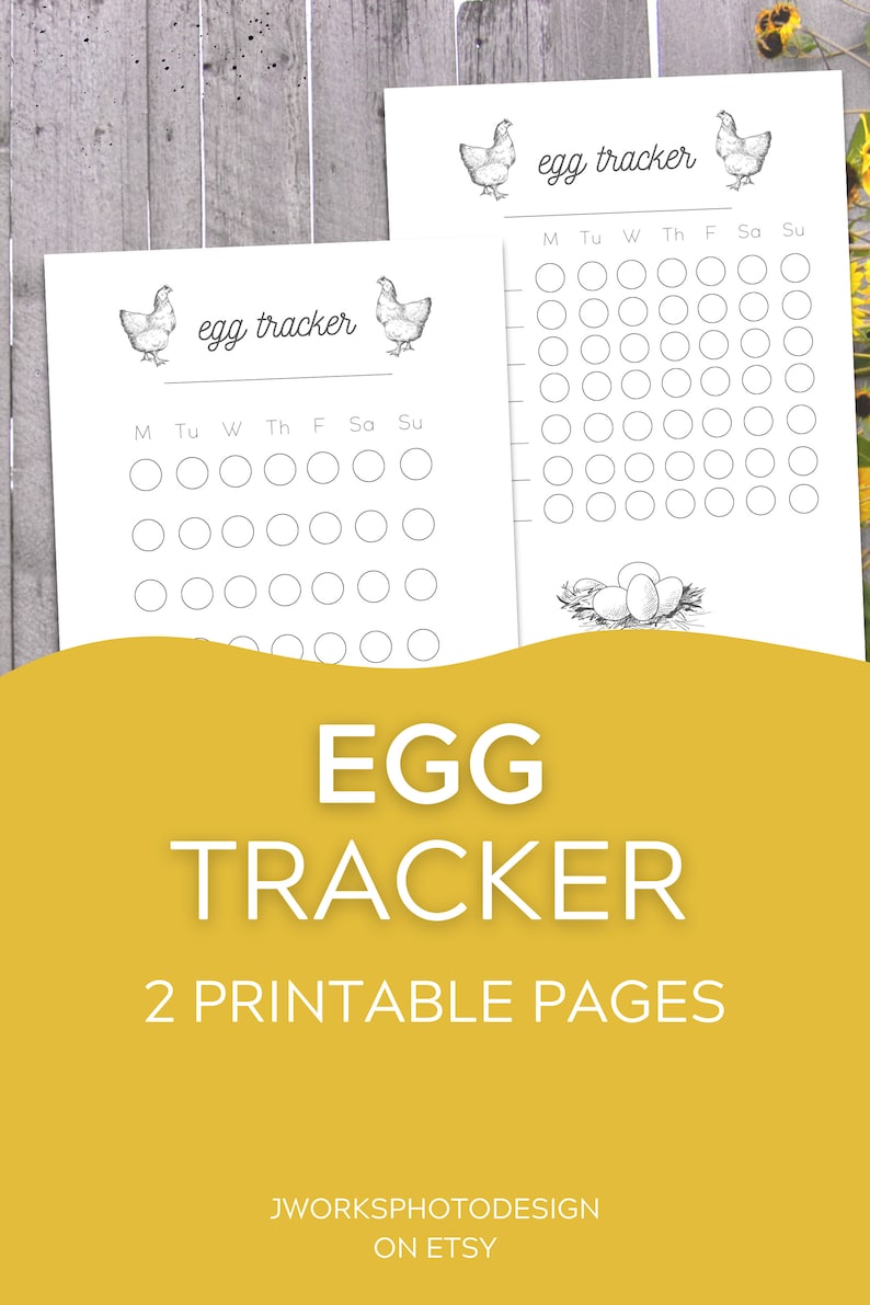 Backyard Chicken Egg Tracker | Homestead Egg Tracker | Egg Count ...