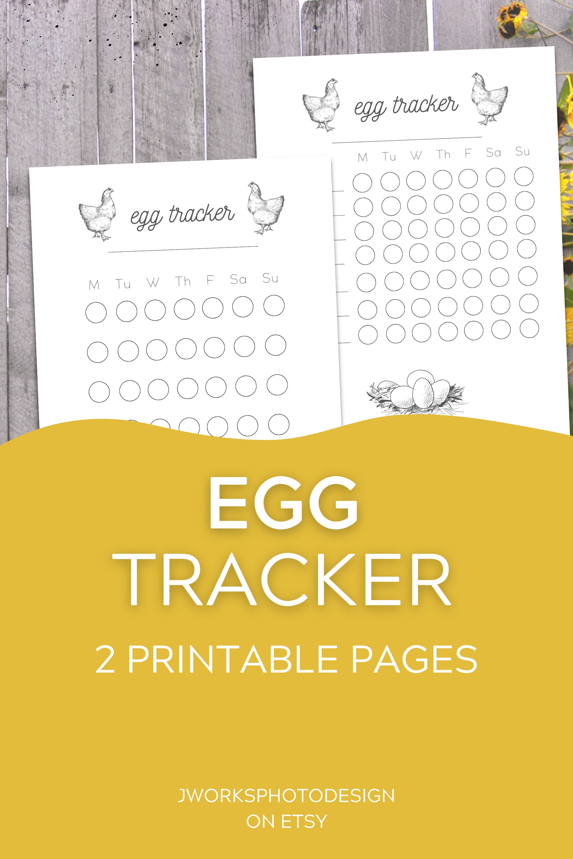 Backyard Chicken Egg Tracker | Homestead Egg Tracker | Egg Count ...