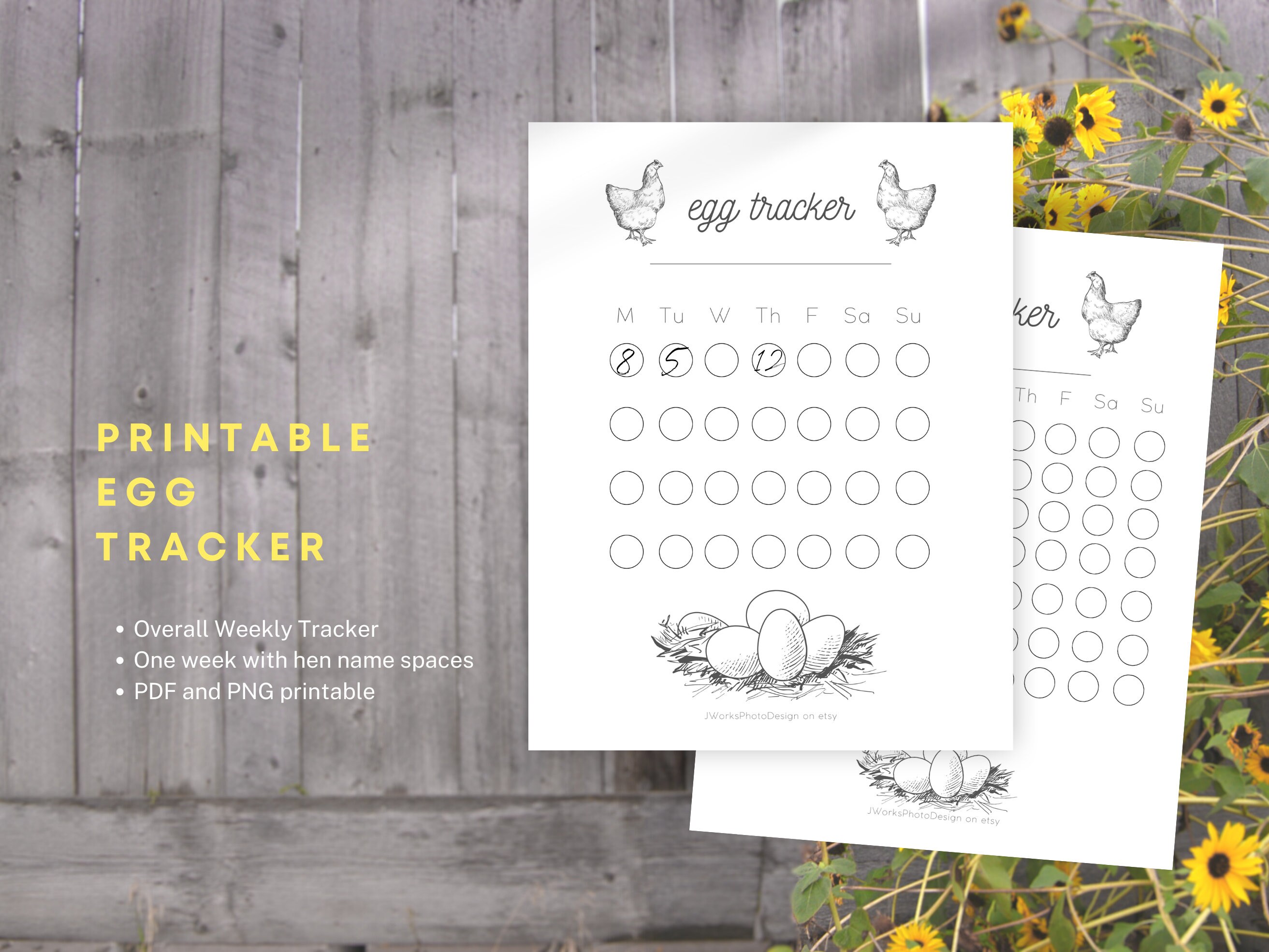 Backyard Chicken Egg Tracker | Homestead Egg Tracker | Egg Count ...