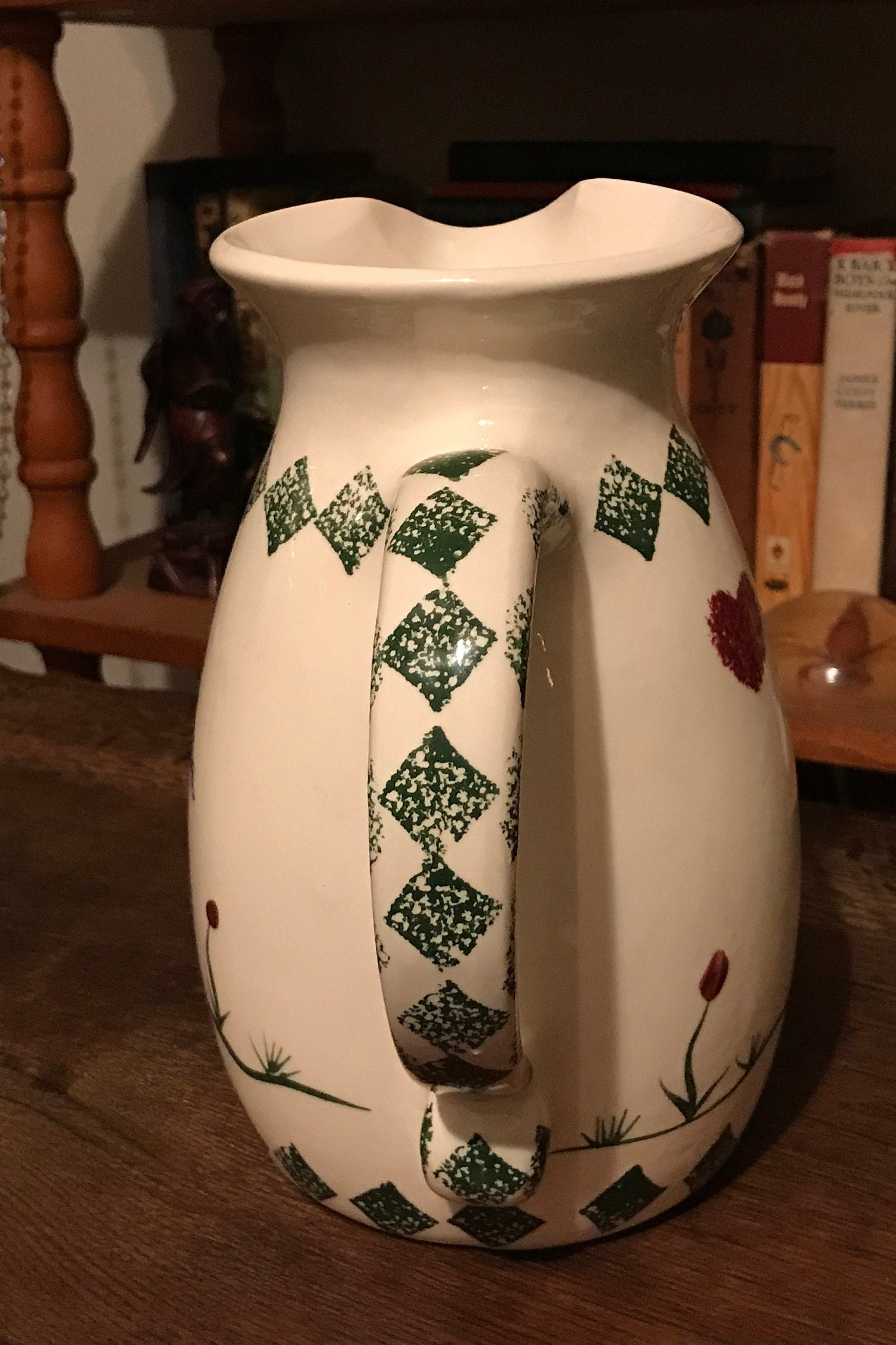 Vintage Spatterware Spongeware Pitcher - Etsy